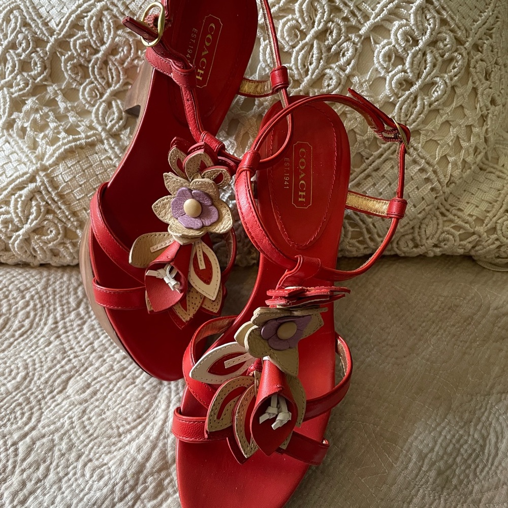 Coach Orange Floral Platform Shoe - Gem